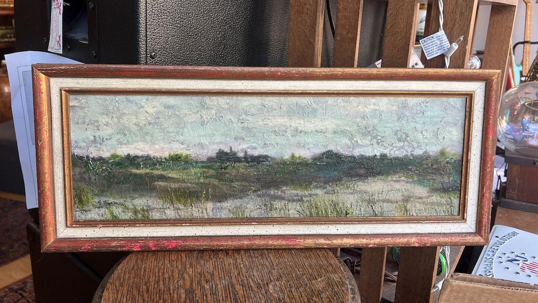 Vintage Landscape Oil Painting Cape Cod Marsh Signed B. Bookler ...