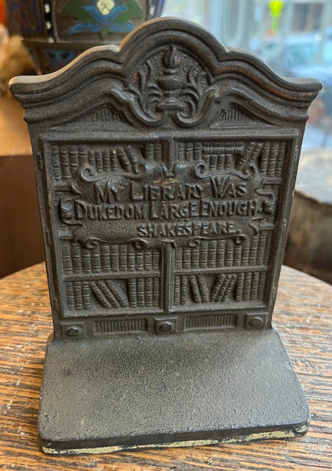 Antique Bradley & Hubbard Cast Iron Shakespeare Bookend Heavy Library ...