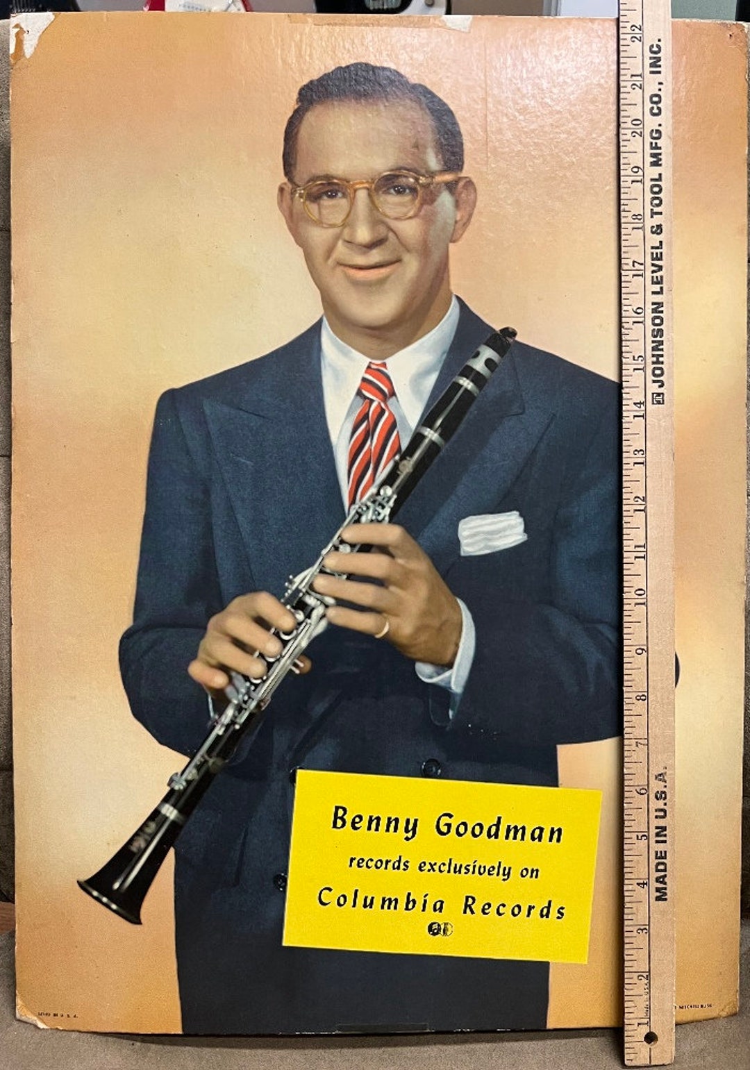 Rare Original Benny Goodman Columbia Records Poster Litho Ad Jazz Swing ...