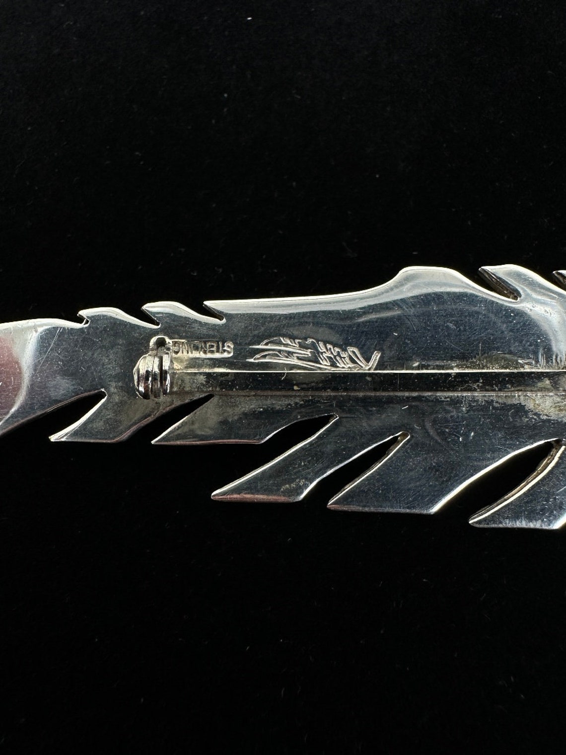 Vintage Sterling Ray Tracey Knifewing Turquoise Lapis Inlay Feather ...