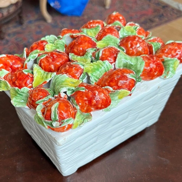 Ceramic Strawberry Basket - Etsy