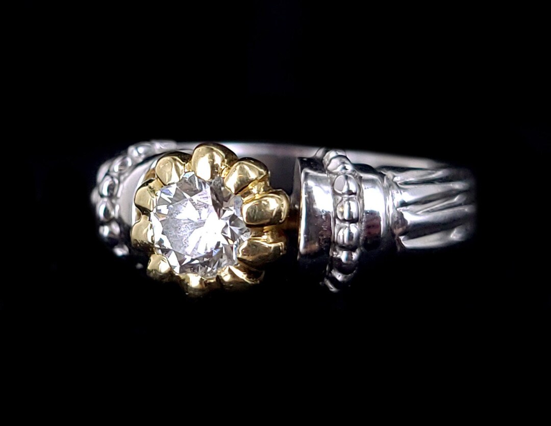 Estate Platinum 18k Gold 1 Ct GHI Color VS1-SI Diamond Engagement ...