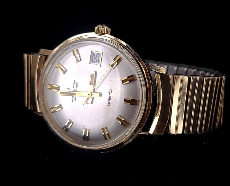 Vintage 10k Gold Hamilton Masterpiece Men's Watch 1981 - Etsy