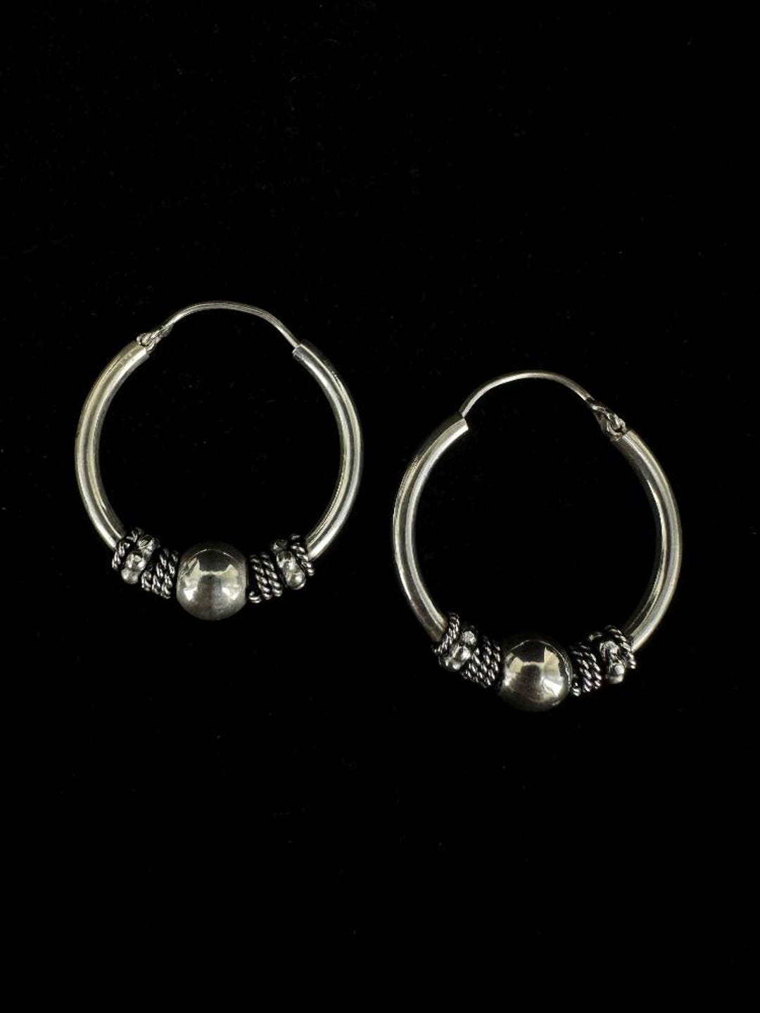 Vintage Sterling Bali Ball Hoop Endless Earrings - Etsy