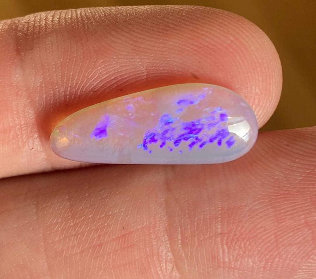 Australian Lightning Ridge 3.58ct Natural Solid Crystal Opal Stone ...