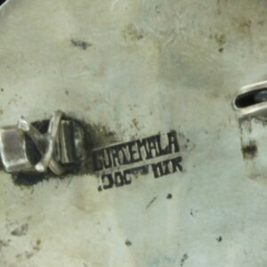 Vintage Guatemala 900 Silver Aztec Bird God Etched MTR Layered Brooch ...