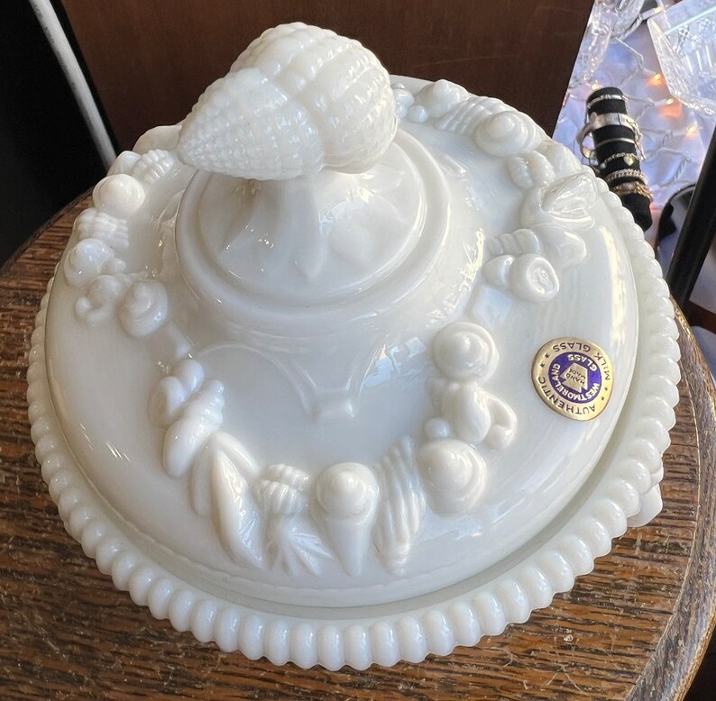 Vintage Milk Glass Candy Dish Westmoreland Argonaut Shell - Etsy