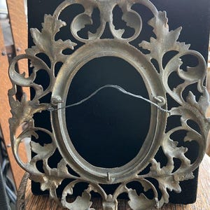 Antique Victorian Rococo Brass Leaf Filagree Oval Picture Frame - Etsy