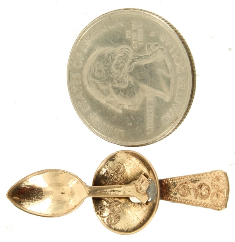 Antique Victorian Gold Miners Gold Rush GF Gold Filled Pan & Spoon Pin ...