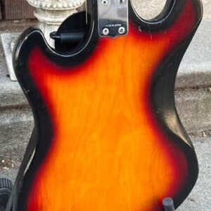 1960s MIJ Rexina Kawai Teisco Electric Bass Guitar~tri Tone Brown ...
