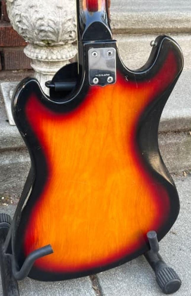 1960s MIJ Rexina Kawai Teisco Electric Bass Guitar~tri Tone Brown ...