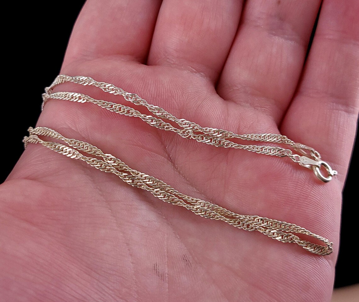 Vintage Sterling Silver Italian Twisted Design 70s Chain - Etsy