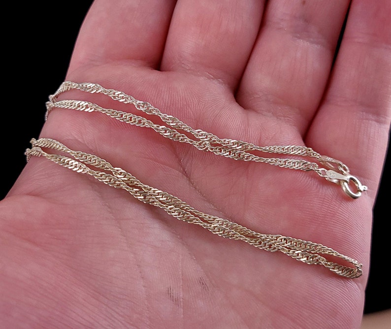 Vintage Sterling Silver Italian Twisted Design 70s Chain - Etsy