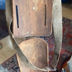 Antique WW1 Medical Wood Doctors Leg Knee Splint Brace W Strap ...