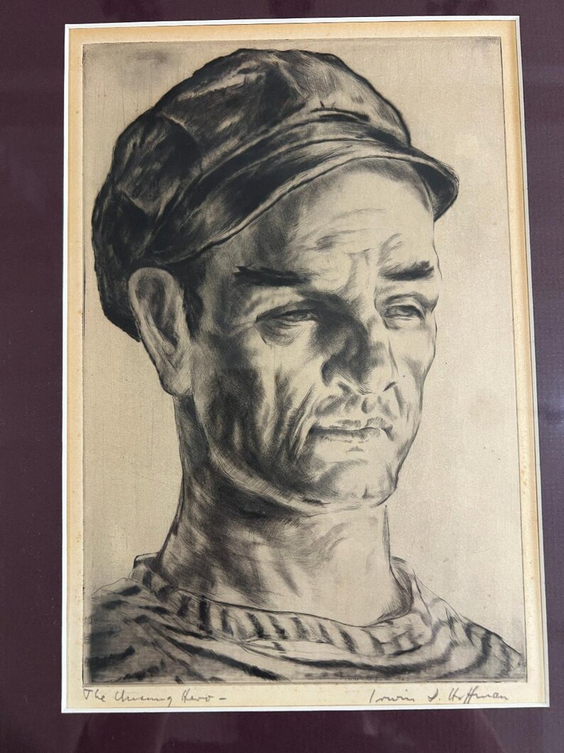 Vintage Irwin D. Hoffman “the Unsung Hero” Limited Etching Portrait - Etsy