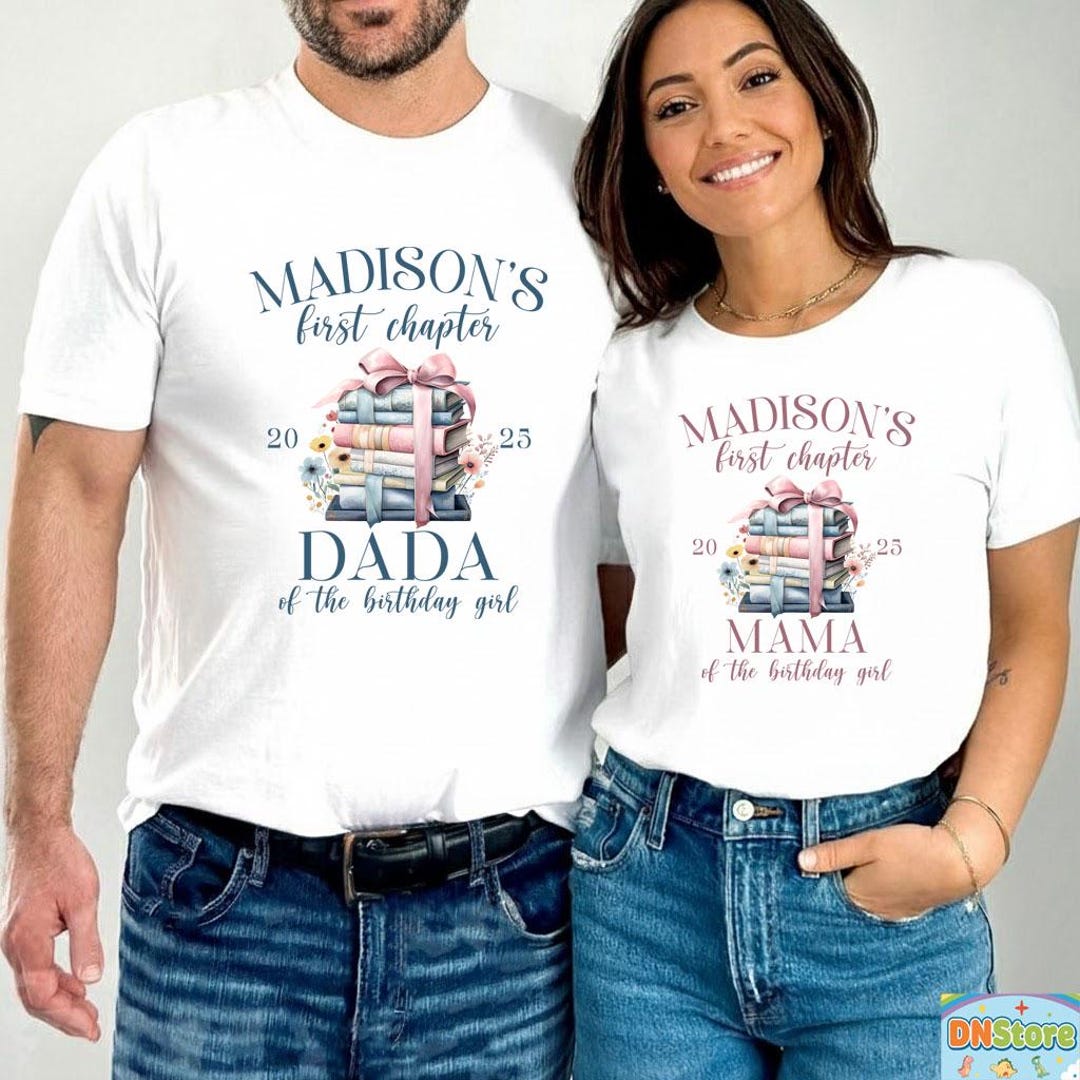 Chapter One Book Theme Outfit, Matching Mama Dada Tees for One Year - Etsy