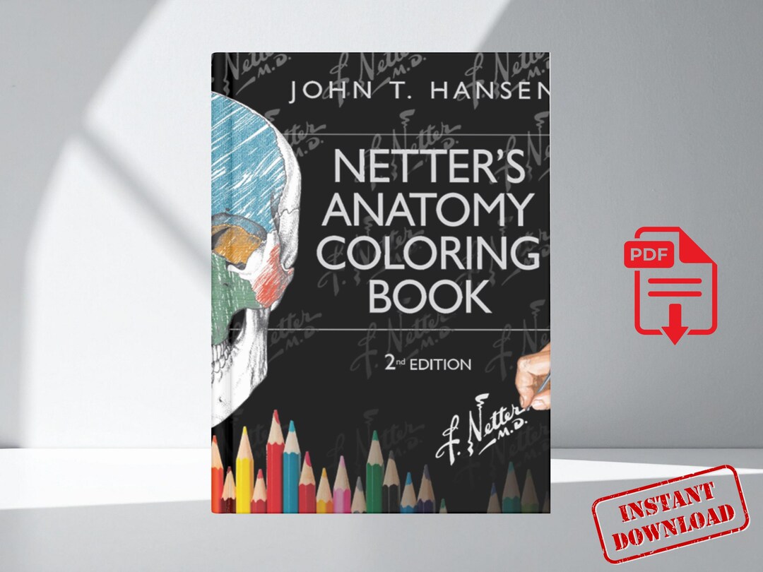 Netter's Anatomy Coloring Book - Second 2nd Edition 2e - Etsy