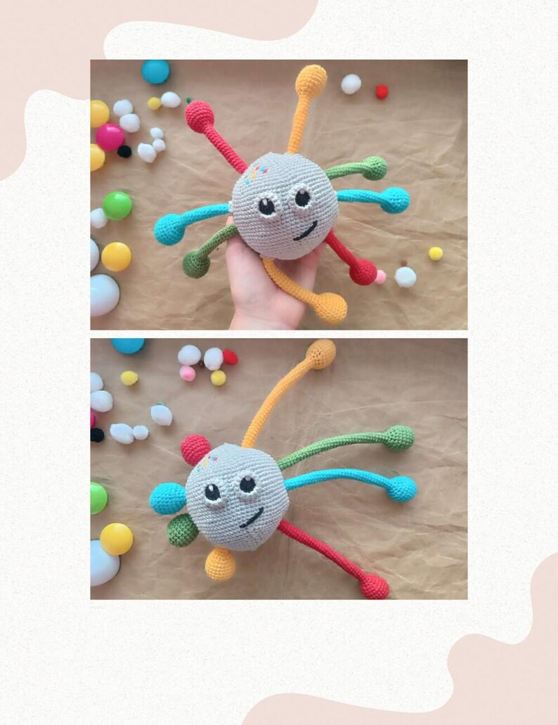 Fidget Ball Crochet Pattern PDF Download, Stress Relief Fidget Plush ...