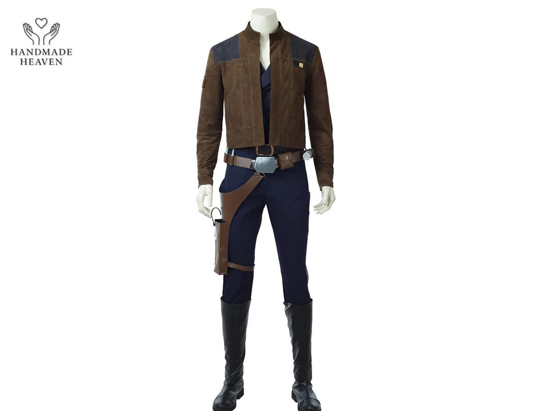 Han Solo Style Costume: Jacket, Shirt, Pants - Leather Belt Gun Holster ...
