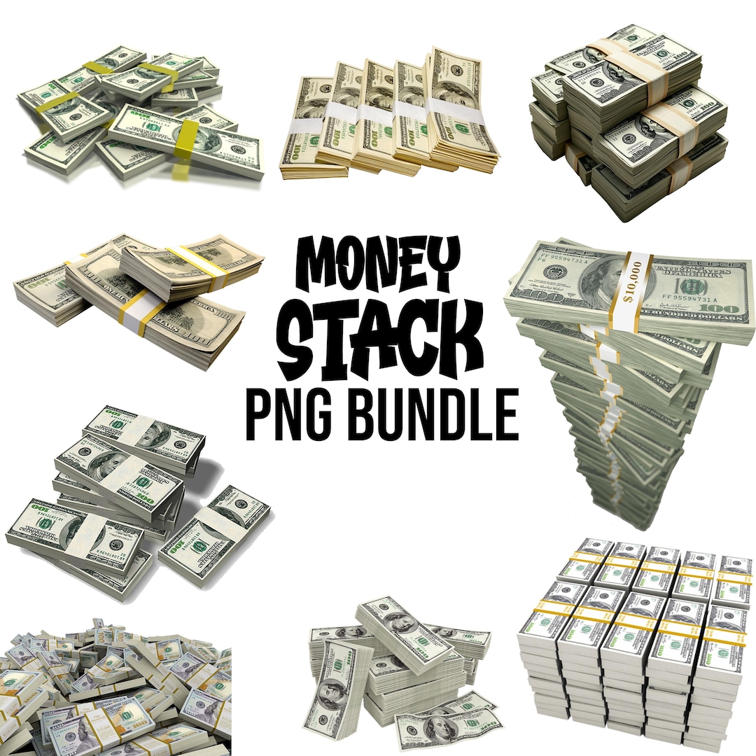 Money Stack PNG Bundle | 10 Realistic Fifty Dollar Bills Clipart ...