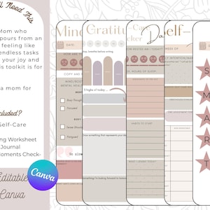 Mindful Mom Planner: Self-care & Stress Relief Bundle (printable ...