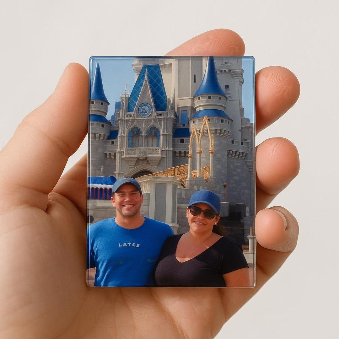 Custom Glass Refrigerator Magnet – Personalized Photo Magnet – Crystal ...
