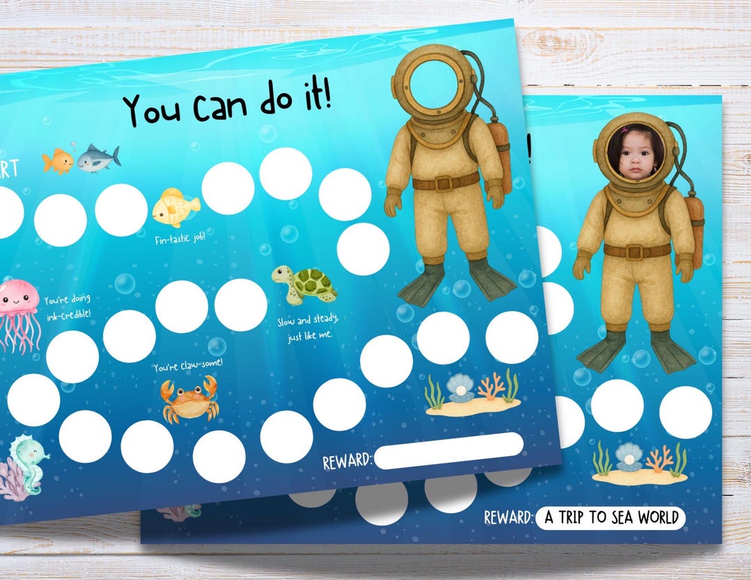 Under the Sea Reward Chart for Kids | Printable Motivation Chart ...