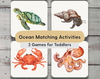 Memory Game Under Water PDF Digital Product - Printable Matching ...