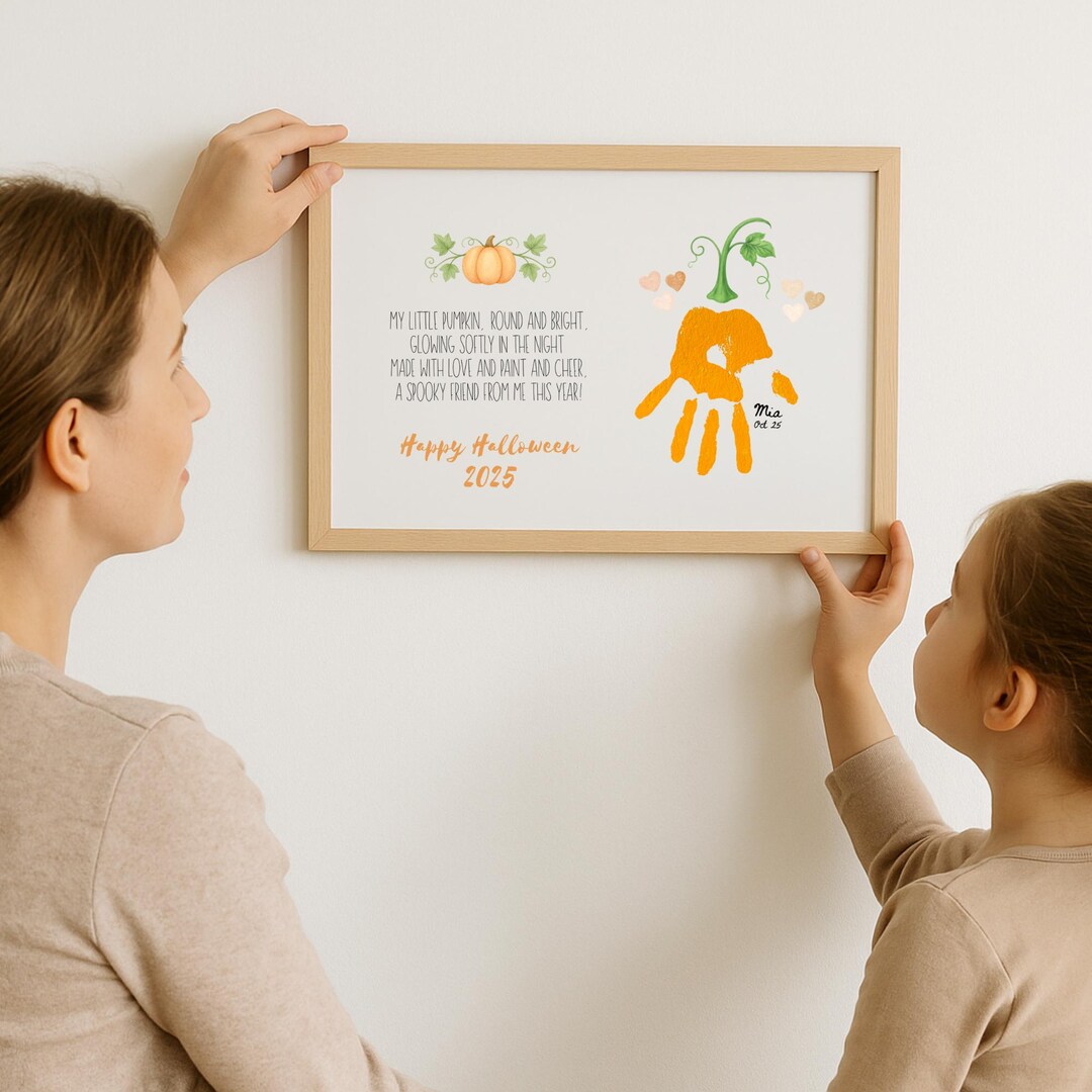 My Little Pumpkin Handprint Craft – Fall Printable for Toddlers | Cozy ...