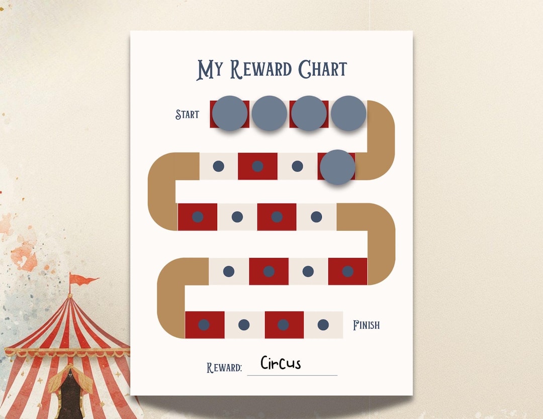 Circus Reward Chart | Kids Behavior Tracker (printable PDF) - Etsy ...