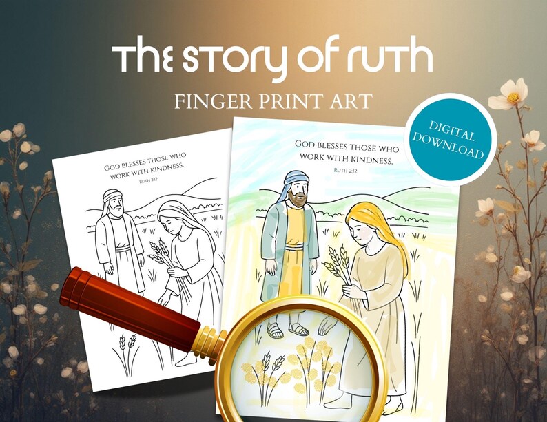 Printable Sunday School Craft - the Story of Ruth - Bible Activity for ...