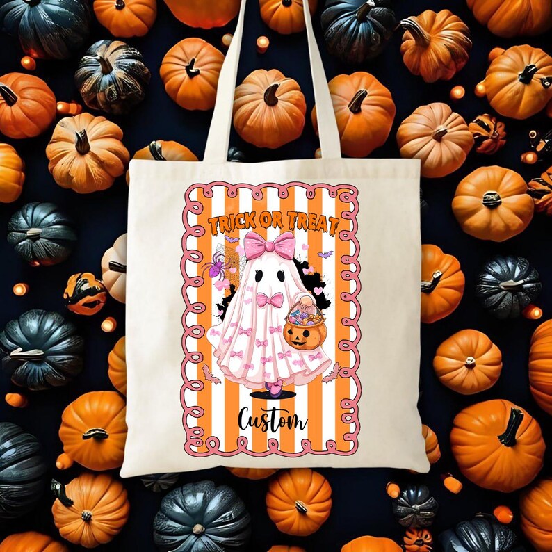 Custom Kids Halloween Trick or Treat Bag PNG, Custom Boy Girl Png ...