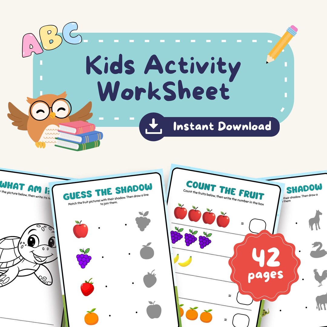 Learn and Play for Kids - Printable PDF Activities | Shadow Guessing ...