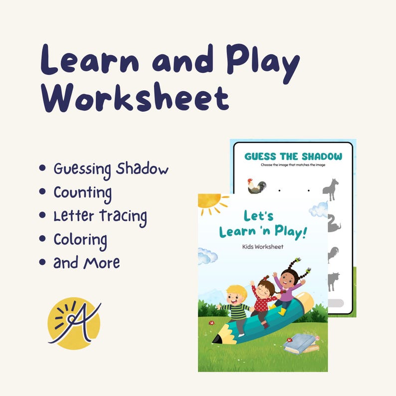 Learn and Play for Kids - Printable PDF Activities | Shadow Guessing ...