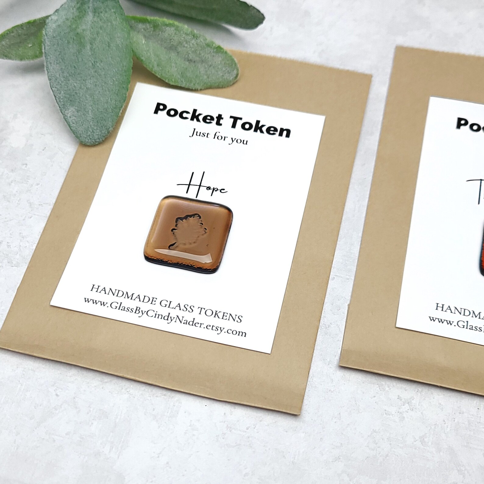 Leaf Pocket Token Good Luck Keepsake Gift Nature Lover | Etsy