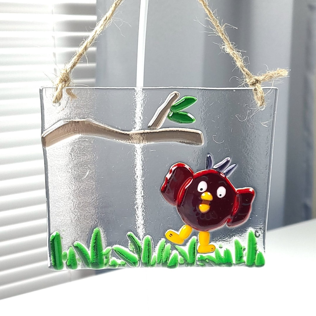 Funny Red Bird, Playful, Fell off Branch, Silly Bird, Humorous Gifts ...