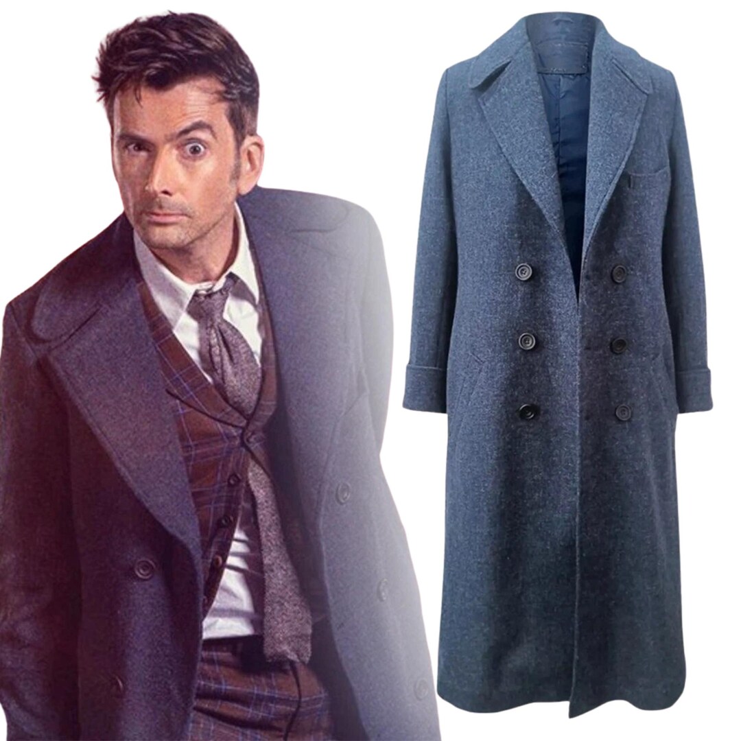 14th Doctor Who Coat: David Tennant Cosplay Wool Jacket - Etsy