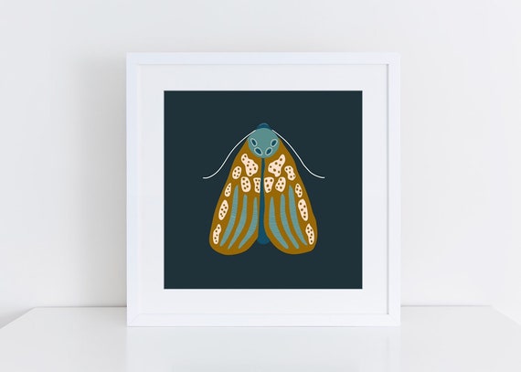 Moth Two Illustration Print | Etsy