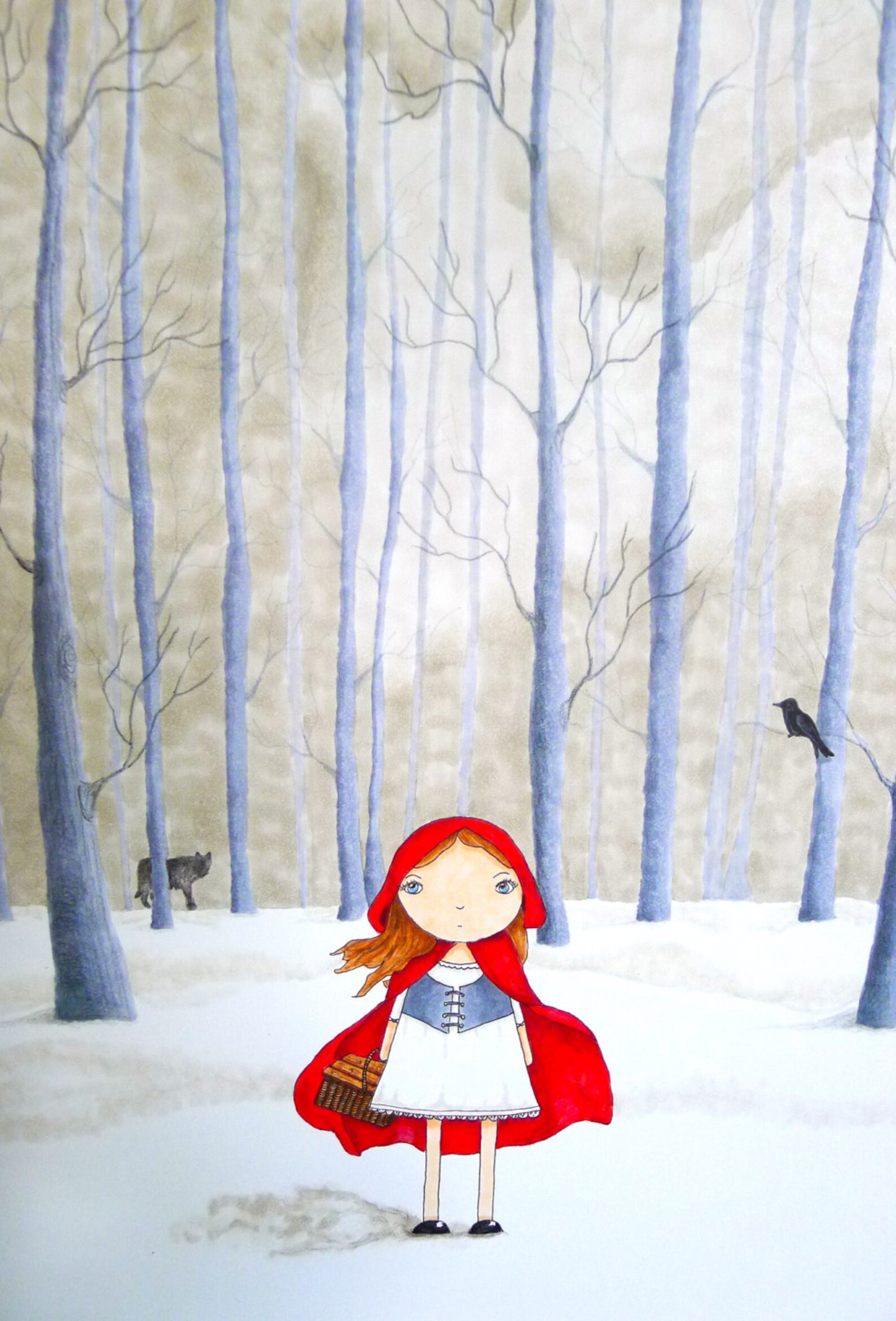 Little Red Riding Hood Illustration - Etsy