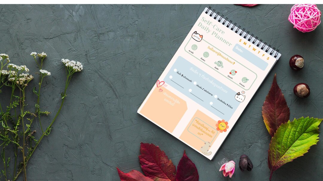 Self-care Daily Planner | Minimal A4 Printable | Gentle Mood Tracker ...