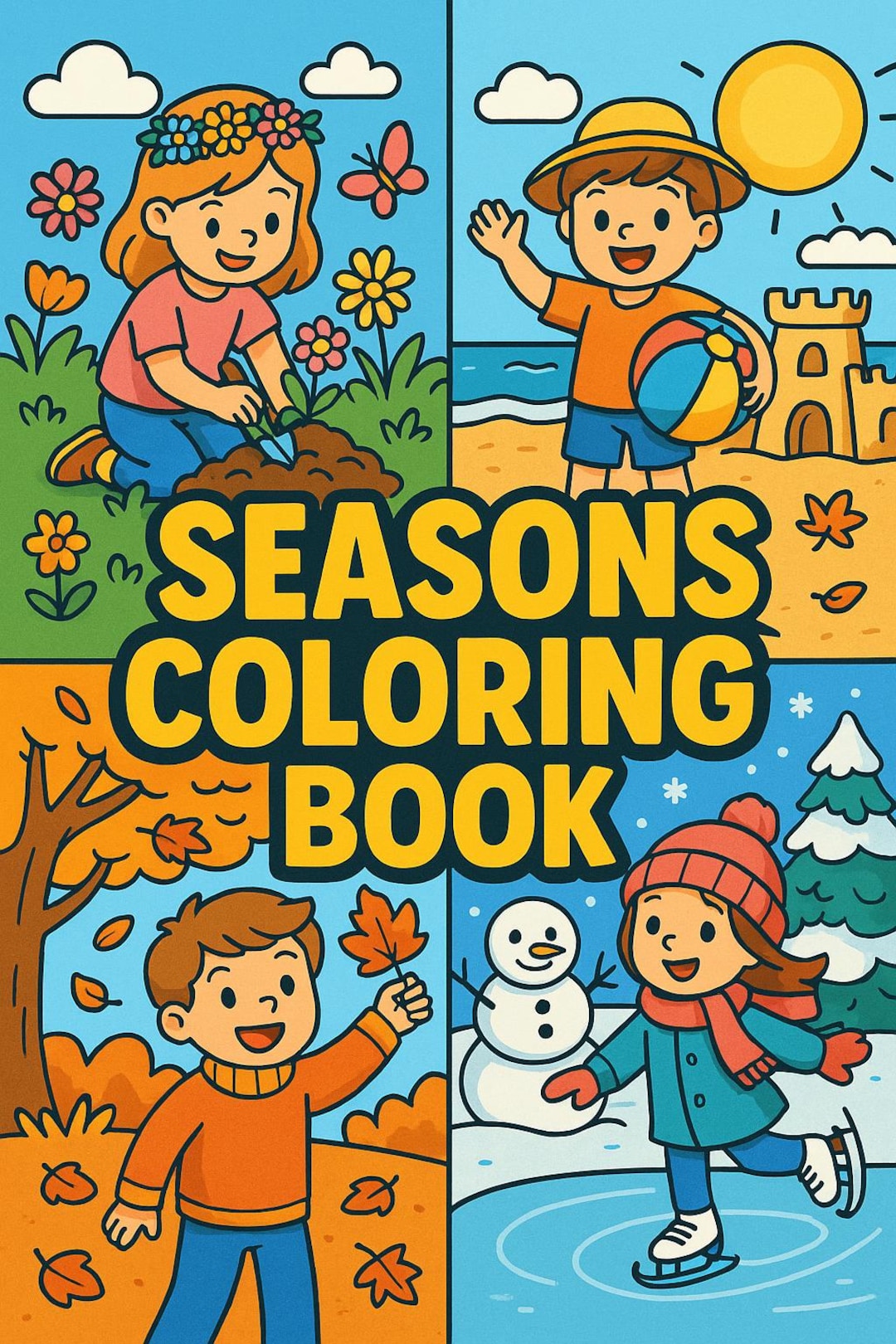 Seasons Coloring Pages for Kids – Spring, Summer, Fall & Winter ...