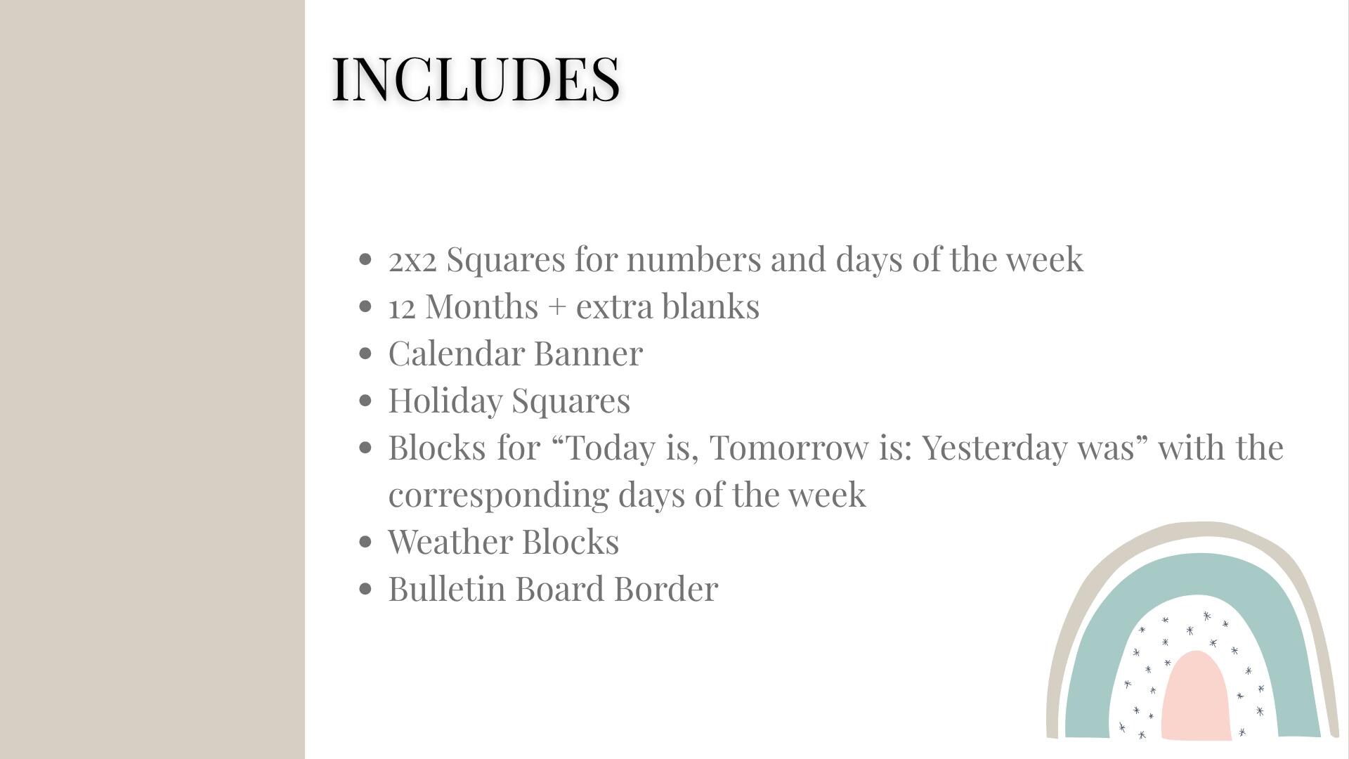 Boho Classroom Calendar Set | Printable Weather, Month, & Date Cards ...