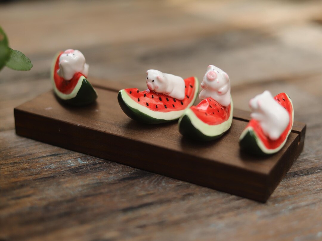 Handmade Pig Figurine– Ceramic Animal Pig Ornament Birthday Holiday ...