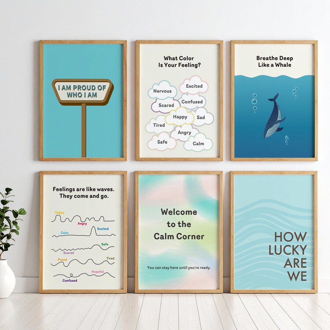 6 Emotional Regulation Posters for Kids: Calming Corner, Mindfulness ...