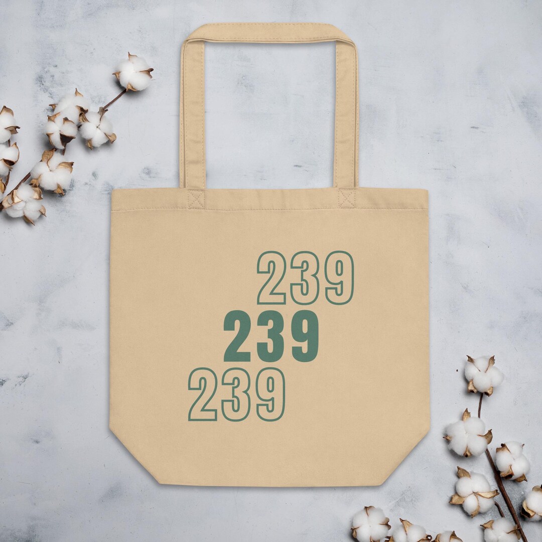 239 Organic Cotton Tote Bag – Naples Area Code Tote, Eco Friendly ...