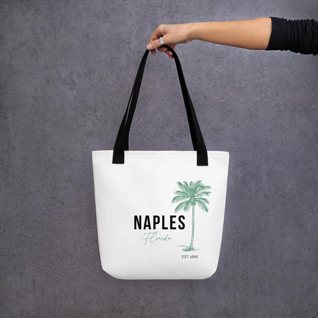 Naples Florida Tote Bag – Coastal Beach Town Bag, Travel Souvenir ...