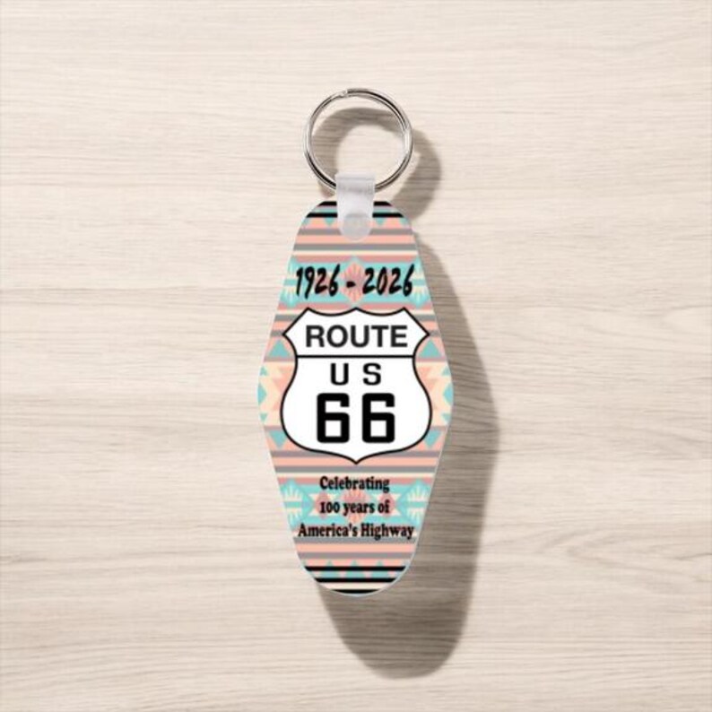 Route 66 100th Anniversary Retro Key Ring 5 Designs to Choose From - Etsy