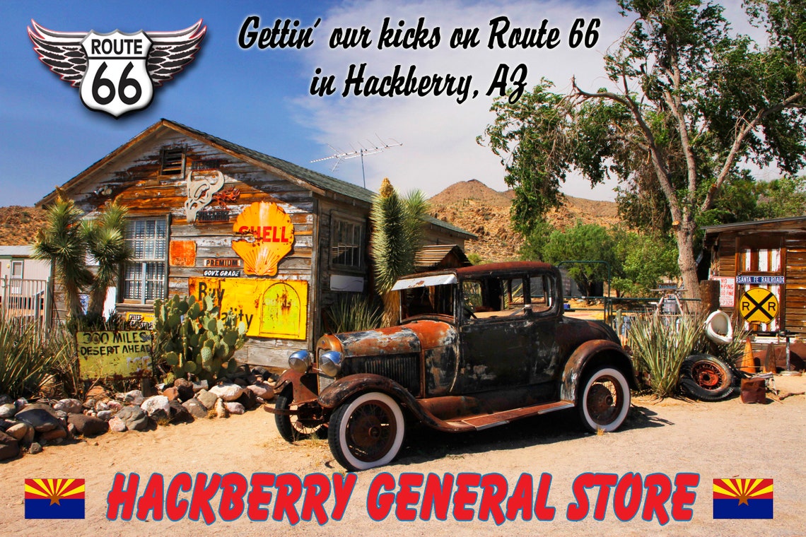 Route 66 Fridge Magnet: Hackberry General Store Souvenir - Etsy