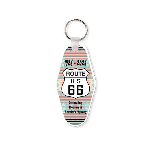Route 66 100th Anniversary Retro Key Ring 5 Designs to Choose From - Etsy