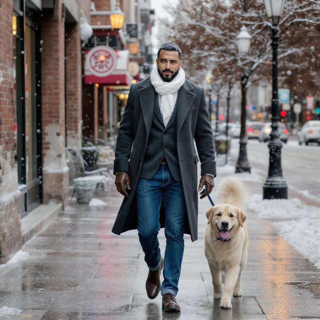 Men's Tailored Charcoal Grey Wool Overcoat | Custom Winter Coat - Etsy